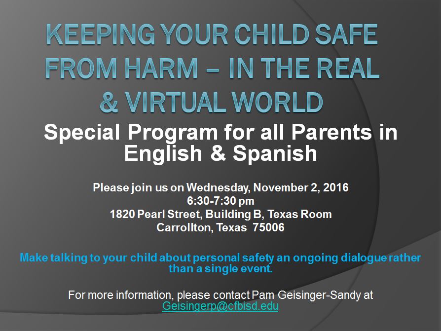 Keeping Your Child Safe form Harm in the Real and Virtual World ...