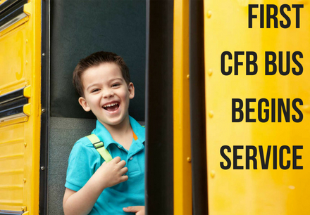 First CFB Bus Begins Service | Carrollton-Farmers Branch ISD