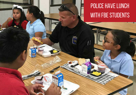 FBE Students Dine with Police Officers | Carrollton-Farmers Branch ISD