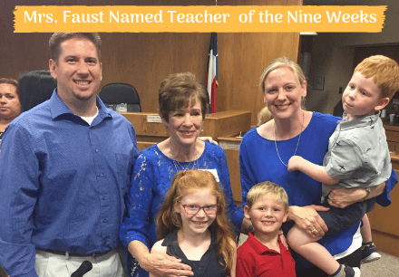 Mrs. Faust Named Teacher of the Nine Weeks | Carrollton-Farmers Branch ISD